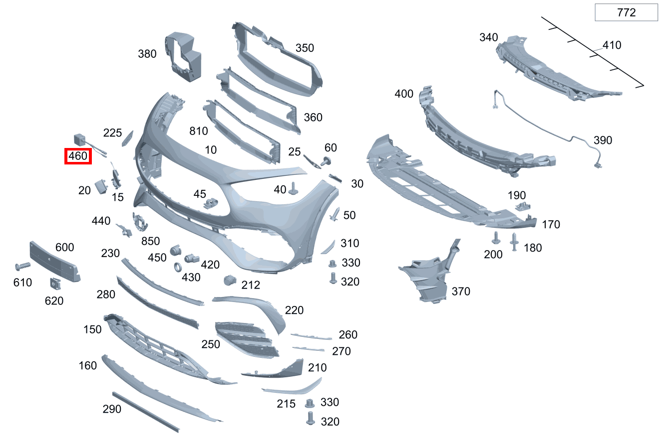 Radarsensor Radarsensor Mitte für GLB-Klasse 247 kaufen
