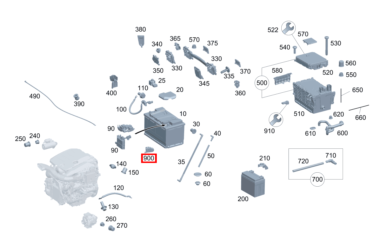KABELSCHIENE An Batteriekabel, Pluspol für C 205, GLC 253-Klasse kaufen