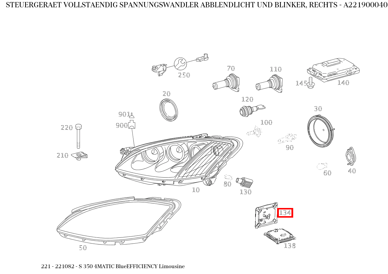 Steuergerät vollständig SPANNUNGSWANDLER ABBLENDLICHT UND BLINKER ...